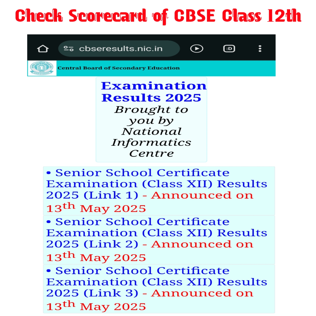 CBSE class 12 result declared : Check your scorecard of XII, What ...